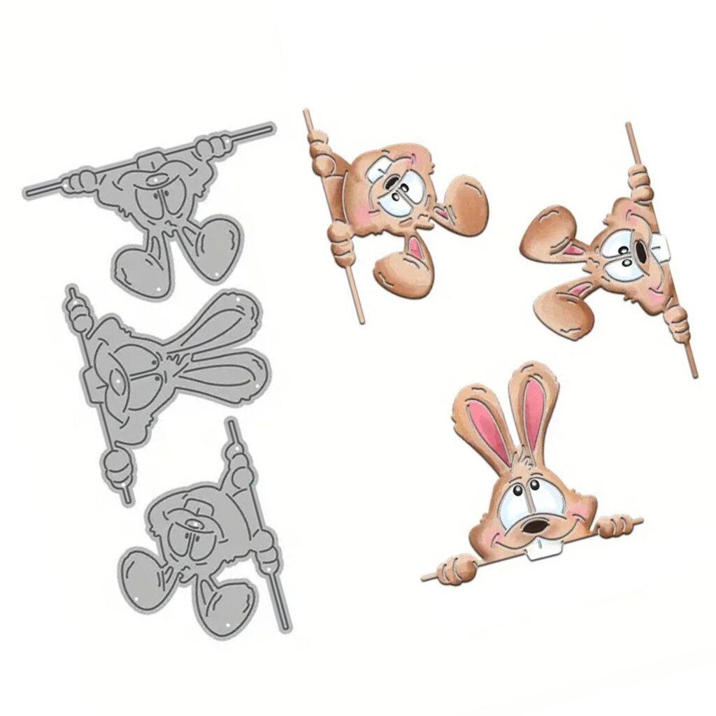 Металлические трафареты для вырубки "Пасхальные кролики"