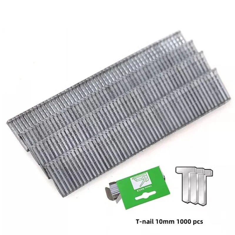 Сверхмощные скобы 1000 шт, U/дверные/Т-образные скобы, гвозди 8/10/12 мм для степлера, деревянная мебель, бытовые инструменты с фиксированной линией