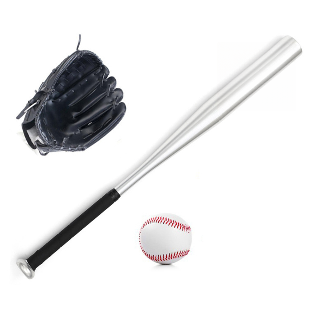 Набор для бейсбола Бейсбольная бита+Бейсбол+Перчатки для бейсбола Бита из алюминиевого сплава 25 дюймов Перчатка для бейсбола ПВХ 10,5 дюймов для подростков Дети Розовый/Коричневый/Черный 1 Бита 1 Перчатка 1 Мяч 1 Сумка для хранения