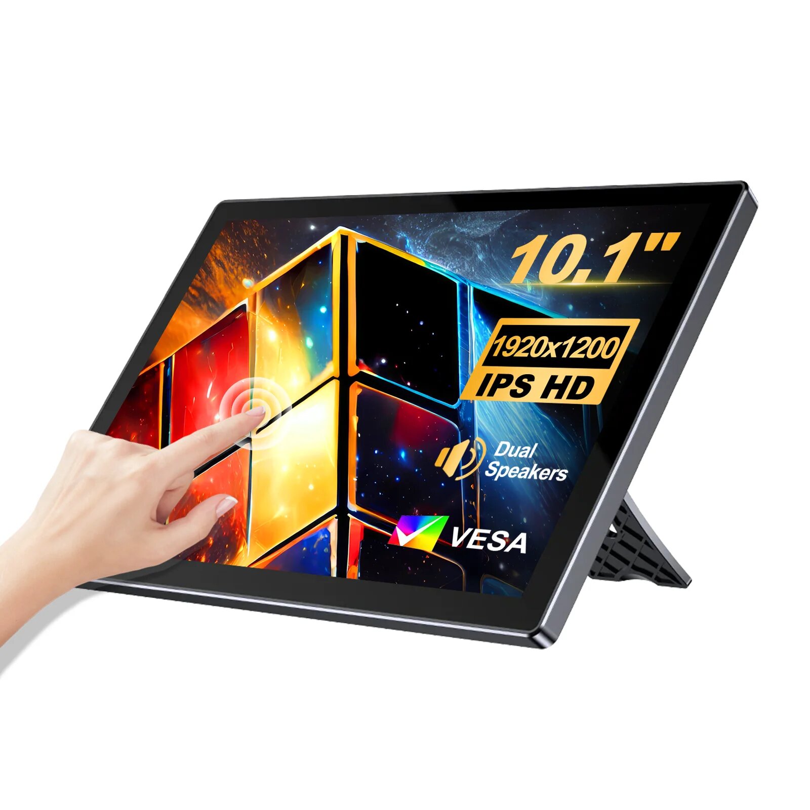 Портативный 10.1-дюймовый сенсорный монитор Европейская вилка (EU Plug)