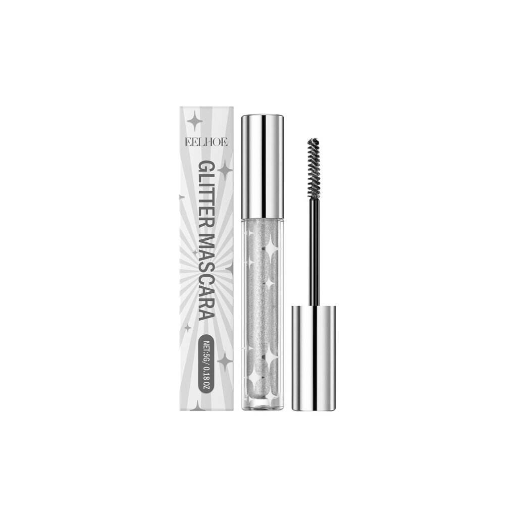 Серебряная Тушь для Ресниц Стойкая Вьющаяся Тушь для Ресниц Glittering Mascara для женщин