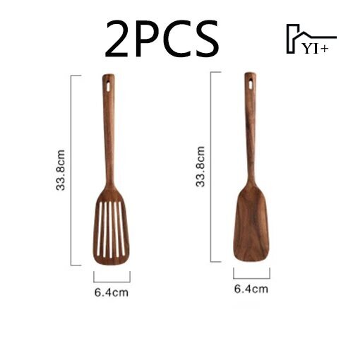 Деревянный шпатель KEMORELA из тикового дерева, Коричневый