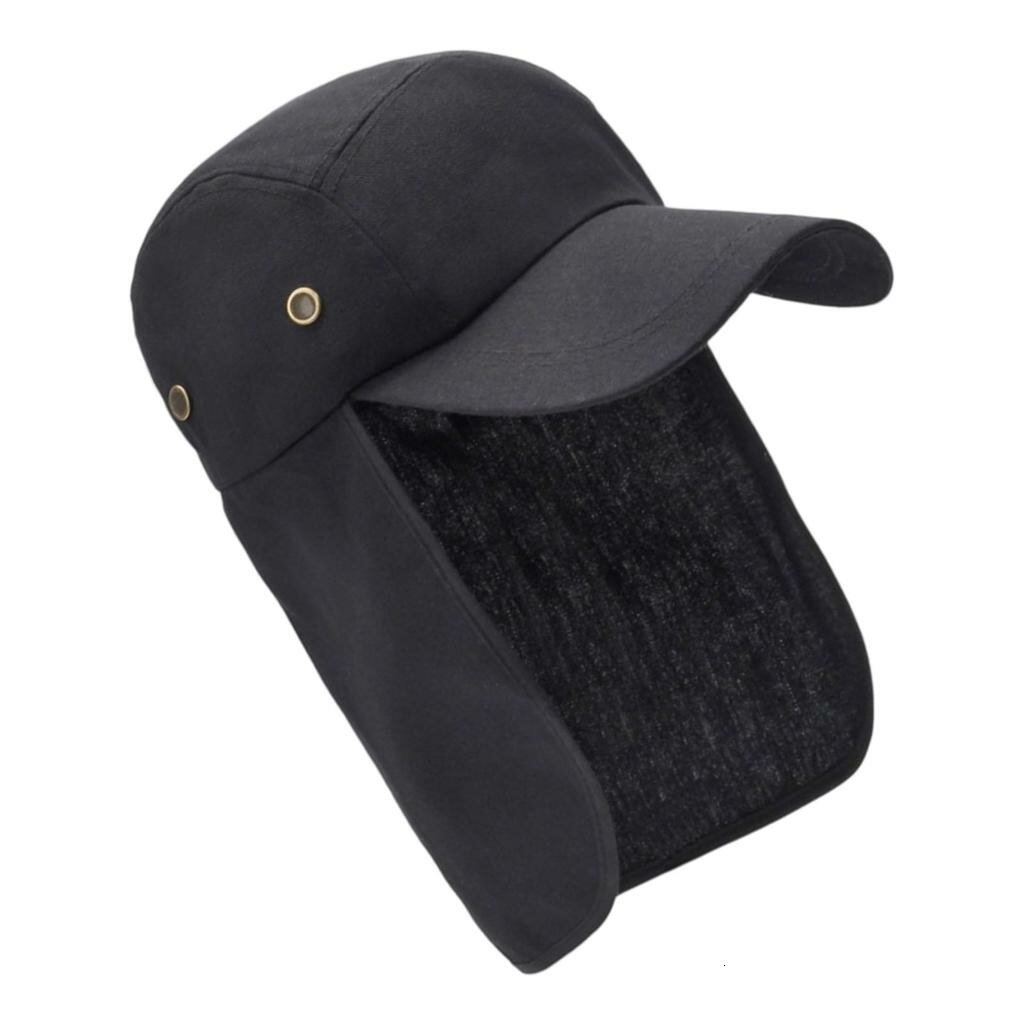 Бейсболка с козырьком и защитой для шеи, Черный