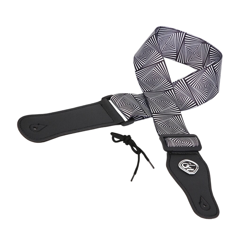 Народная акустическая гитара, электрогитара, ремешок для баса, расширенные, сменные медиаторы, серия black and white-black and white № 4