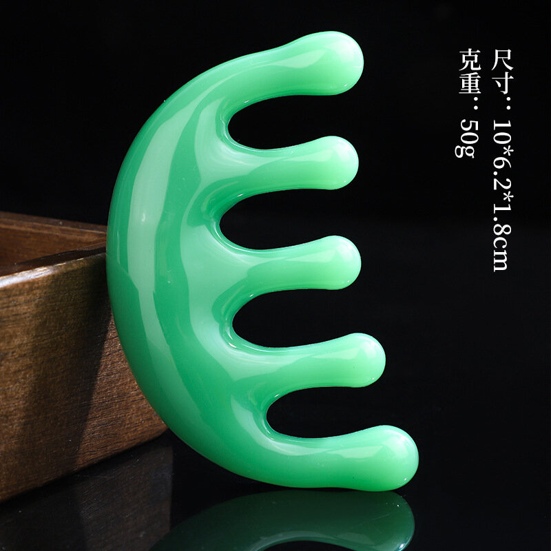 Премиум-расческа из смолы с пятью пальцами, маленькая расческа для кожи головы, портативная мини-расческа для массажа, подарок