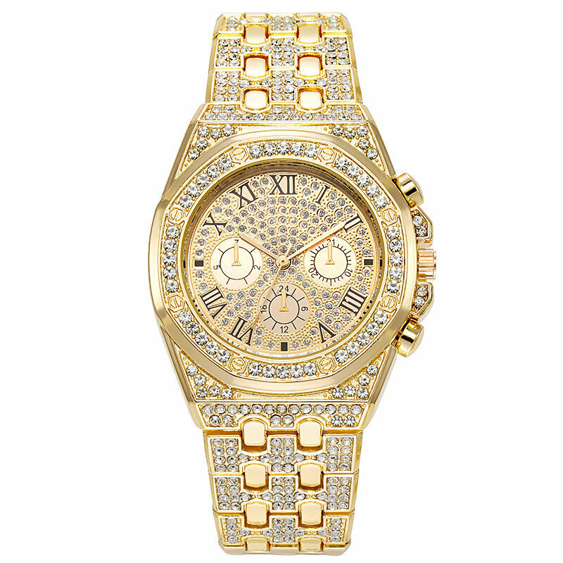 Модные часы с звездным небом, стальной браслет, инкрустированные бриллиантами, мужские и женские часы, полное бриллиантовое циферблат, три глаза, римские цифры, кварцевые наручные часы