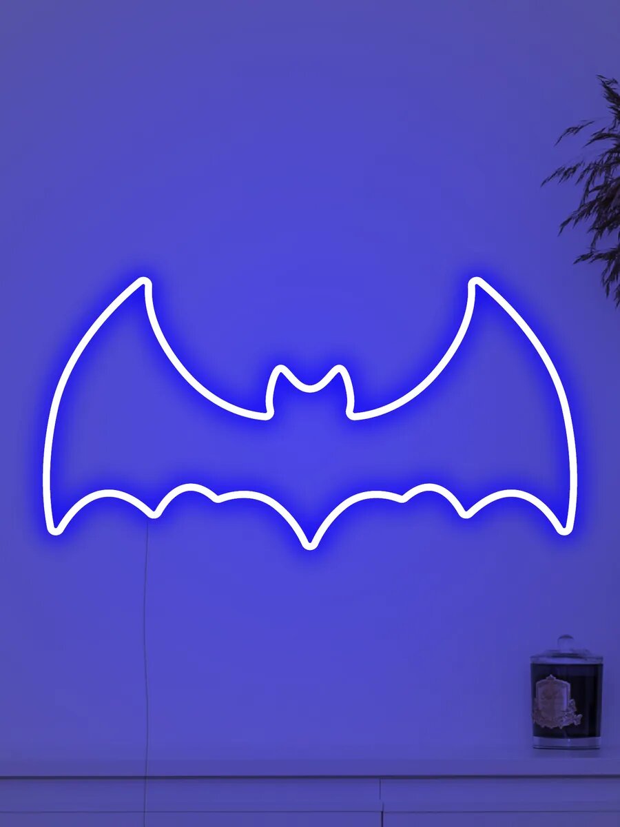 "Летучая мышь" неоновая лампа, светильник