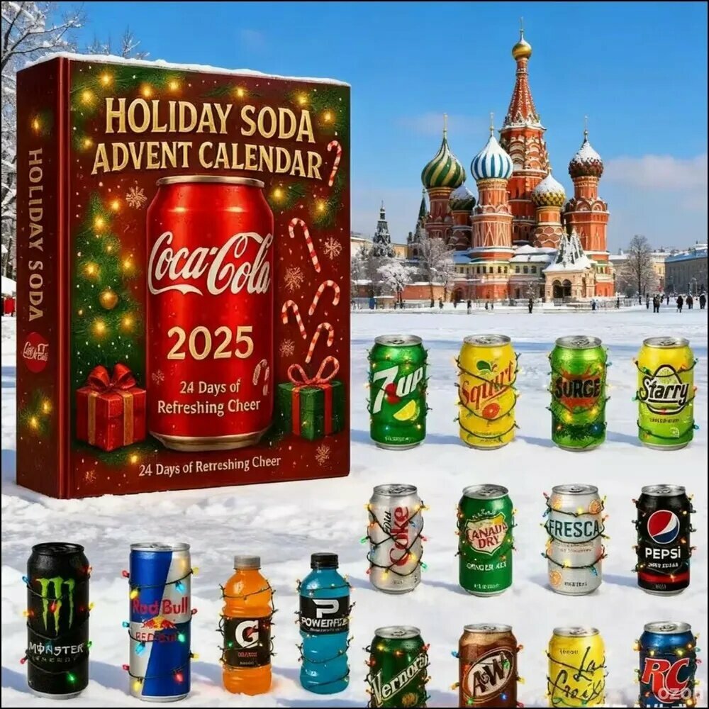 24-дневный рождественский адвент-календарь 2025 года: газированный напиток