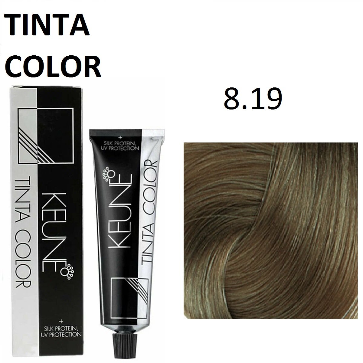Keune Tinta Color 8.19 стойкая краска для волос, Светлый Матовый Блонд 60 мл