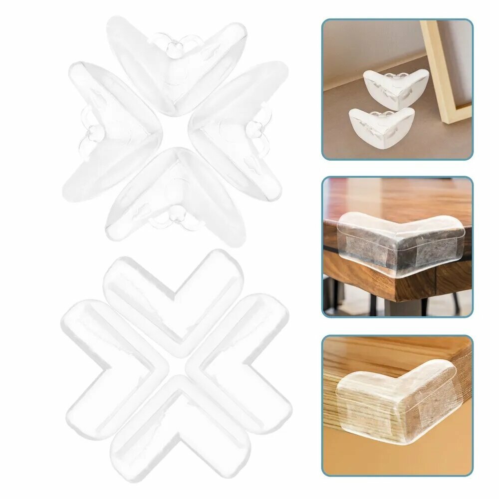 Угловые Защитники Для Безопасности Детей, Прозрачные, Силикон, Для Мебели, 20 Штук