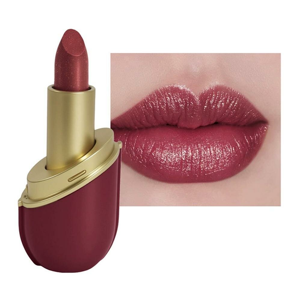 Long lasting Glitter Lip Makeup Lipstick Non stick Cup Pearlescent Glitter Lipstick Sparkle Velvet Moisturizing Waterproof Metallic Finish Velvet Lipstick Daily