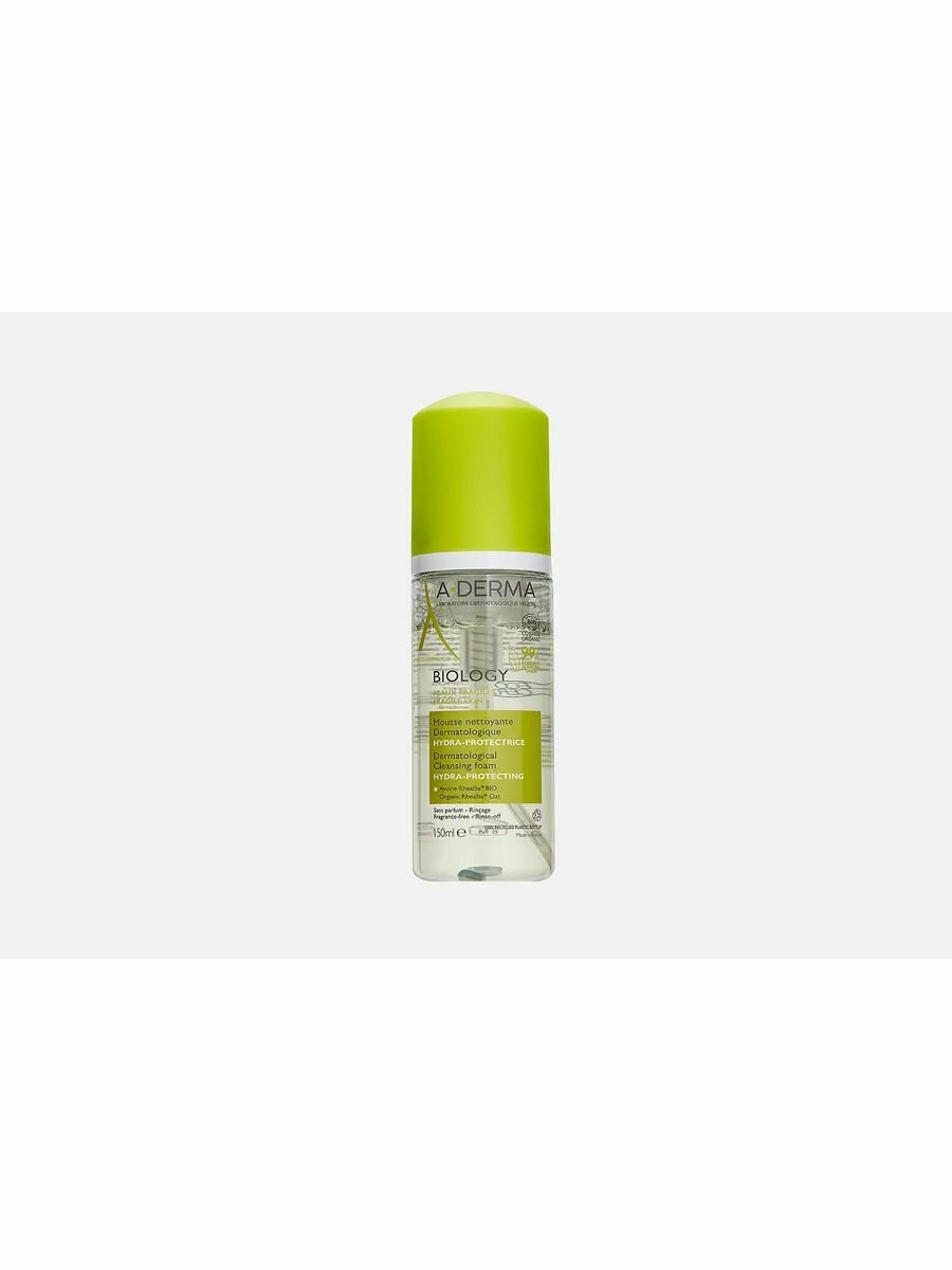 A-DERMA Biology Пенка для лица очищающая для хрупкой кожи, 150 мл