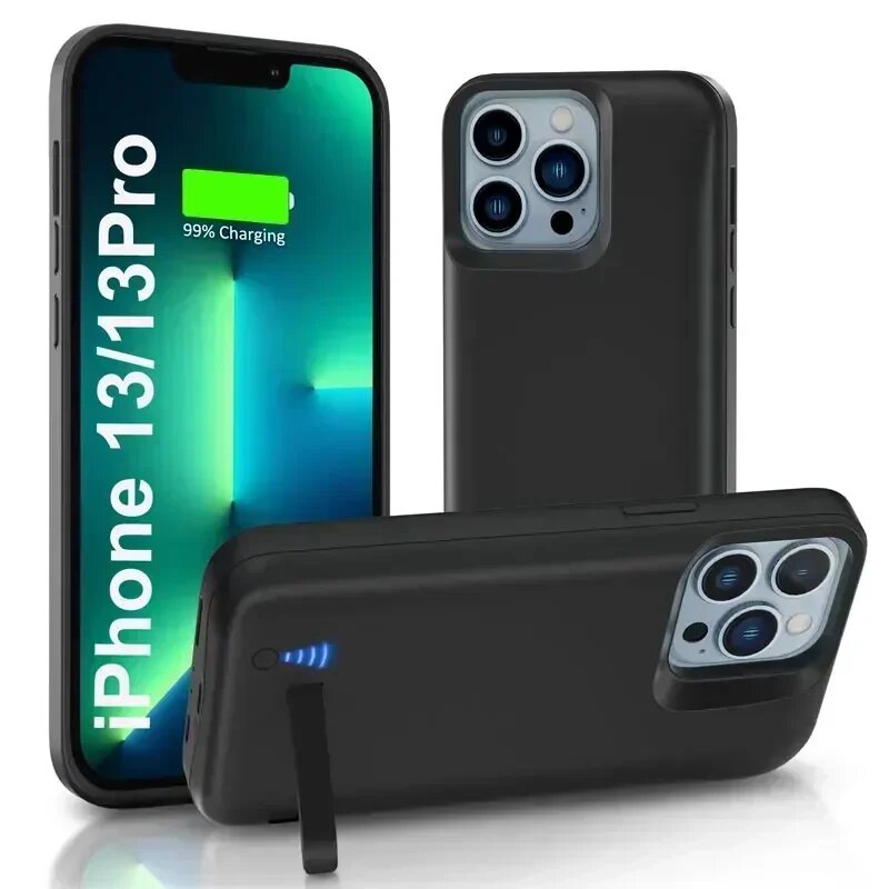Чехол с внешним аккумулятором на 10000 мА · ч для IPhone 7, 8, 6, 6S Plus, чехол с зарядным устройством для IPhone X, XS, XR, 11, 12, 13, 14, 15, чехол с внешним аккумулятором For iPhone 13 13Pro