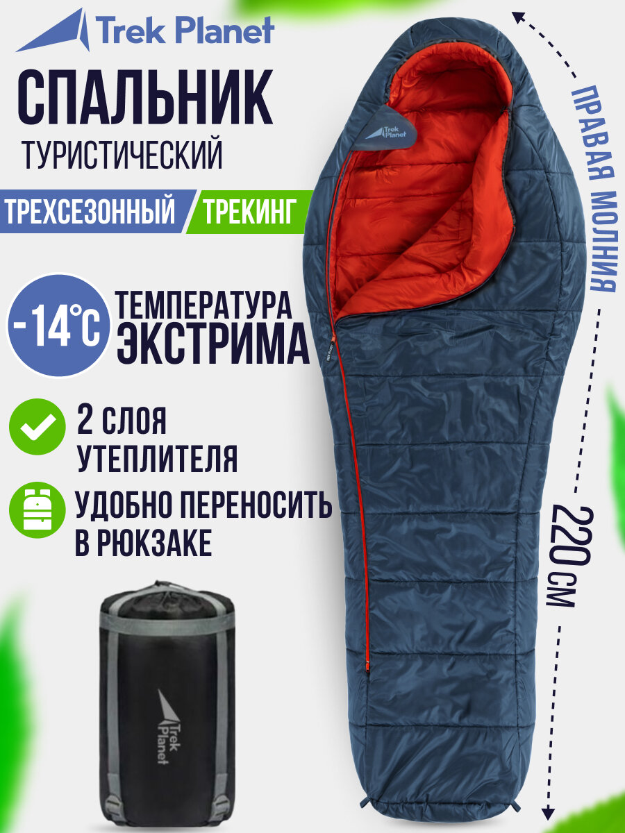 Туристический спальник-кокон Trek Planet Dakar для многодневных походов