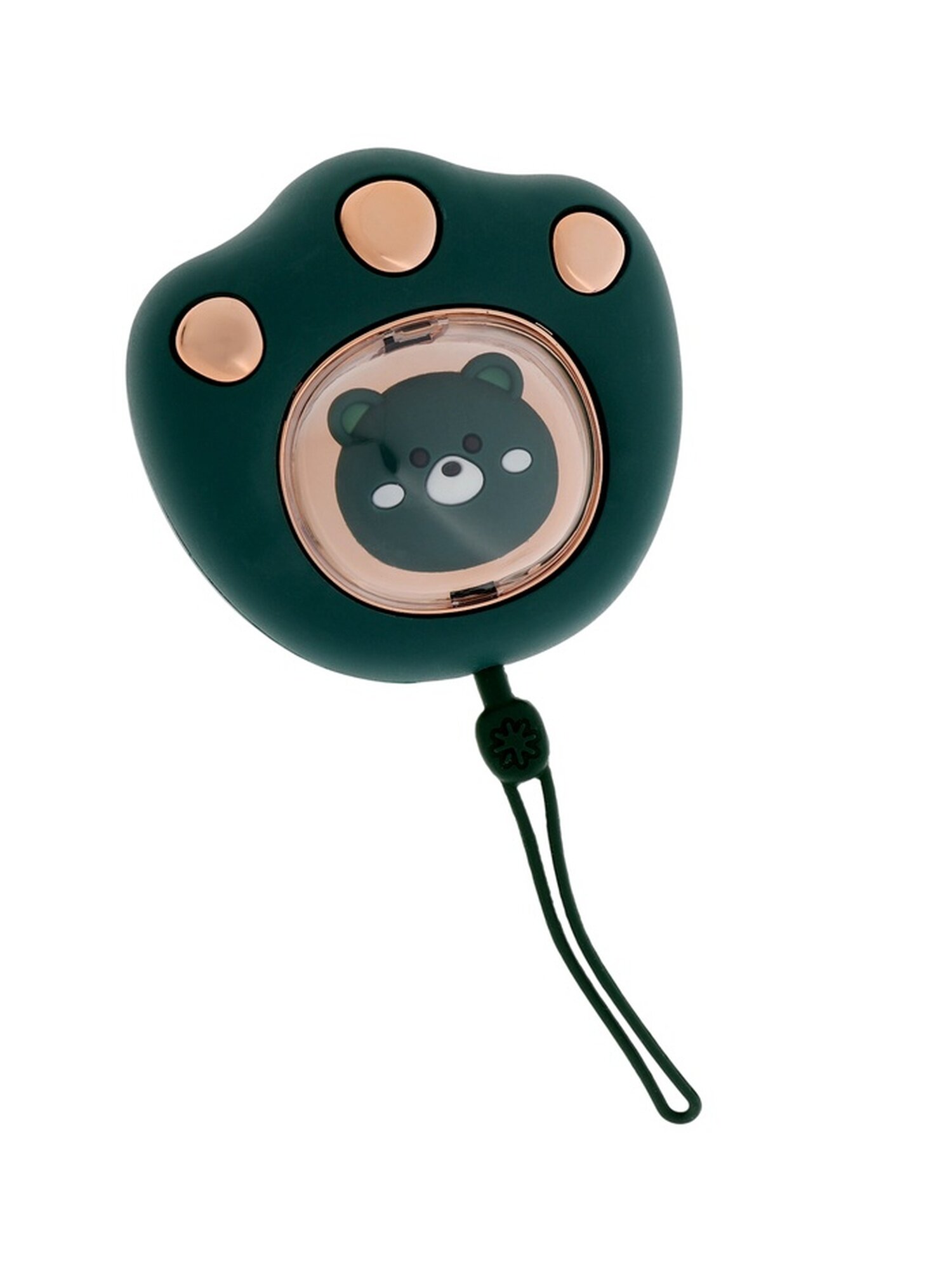 Электрическая портативная грелка для рук, 5 Вт, АКБ, 800 мАч, до 55 °С, USB, зеленая