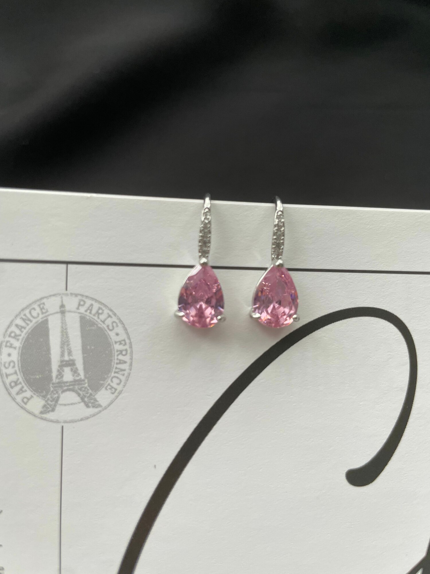 Серьги, фианит