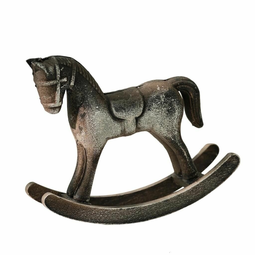 Деревянная мини-лошадка-качалка в скандинавском стиле, - 2