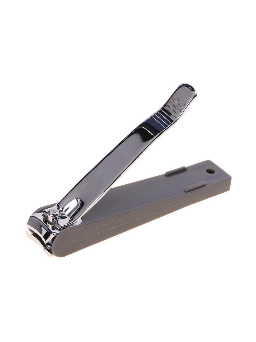 Книпсер для ногтей "Titania", хирургическая сталь, прочный пластик, 9 см, серый