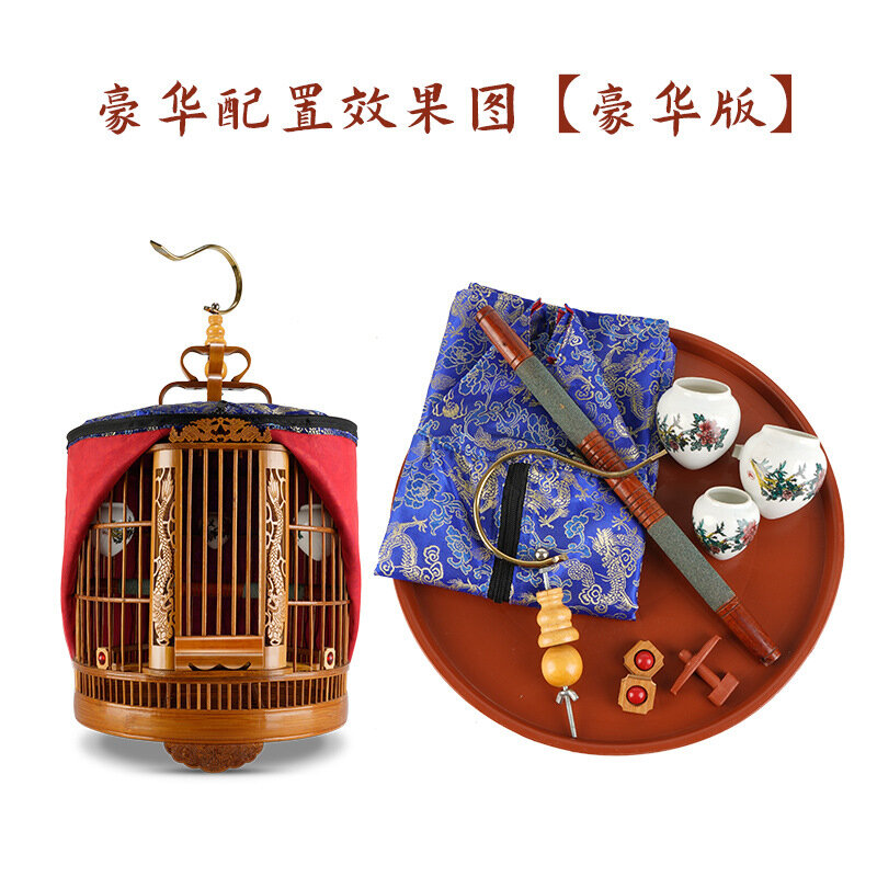 Клетка для птиц из бамбука для молочницы, щегла, попугая, большого размера, полный набор для дома, ручная работа, премиальная бамбуковая клетка для птиц