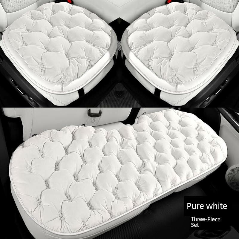 Новая зимняя плюшевая теплая подушка-накидка на автомобильное сиденье 2025 года, утолщенная меховая накидка-полушапка