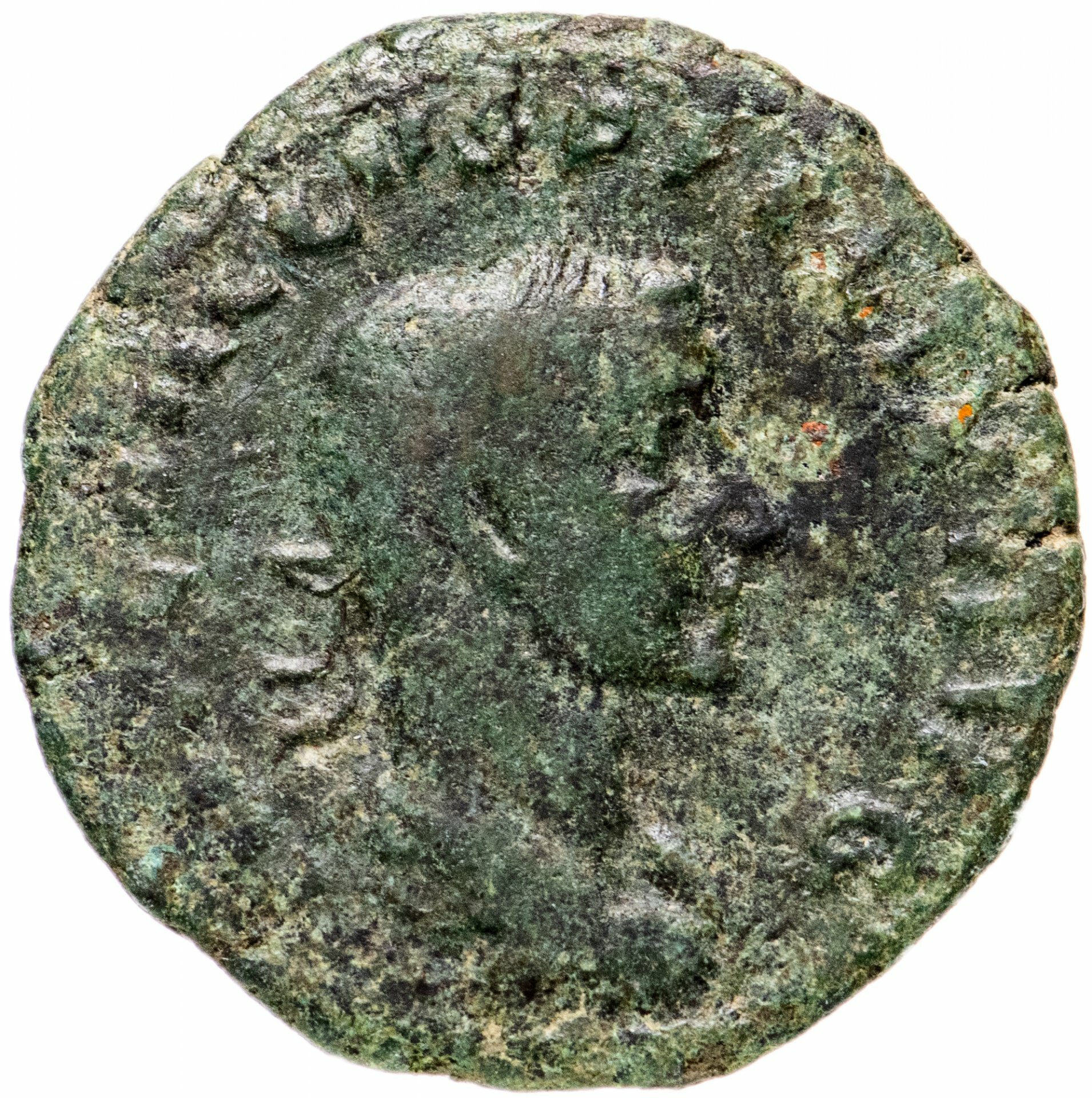 Римская Империя, Требониан Галл, 251-253 гг, дупондий реверс: Кибела стоит, слева бык, справа лев, в сохранности VF