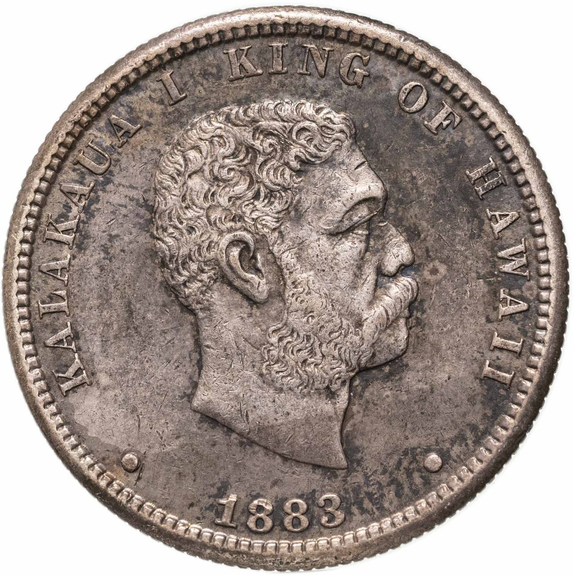 Гавайи 1/4 доллара hapaha 1883, Серебро 900, в сохранности XF