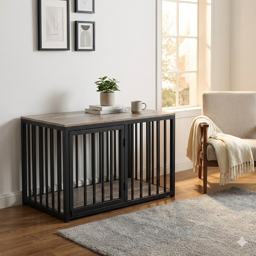 Вольер Steel dekor, для собак, разборный, 110x70х110см, чёрный, с дверью
