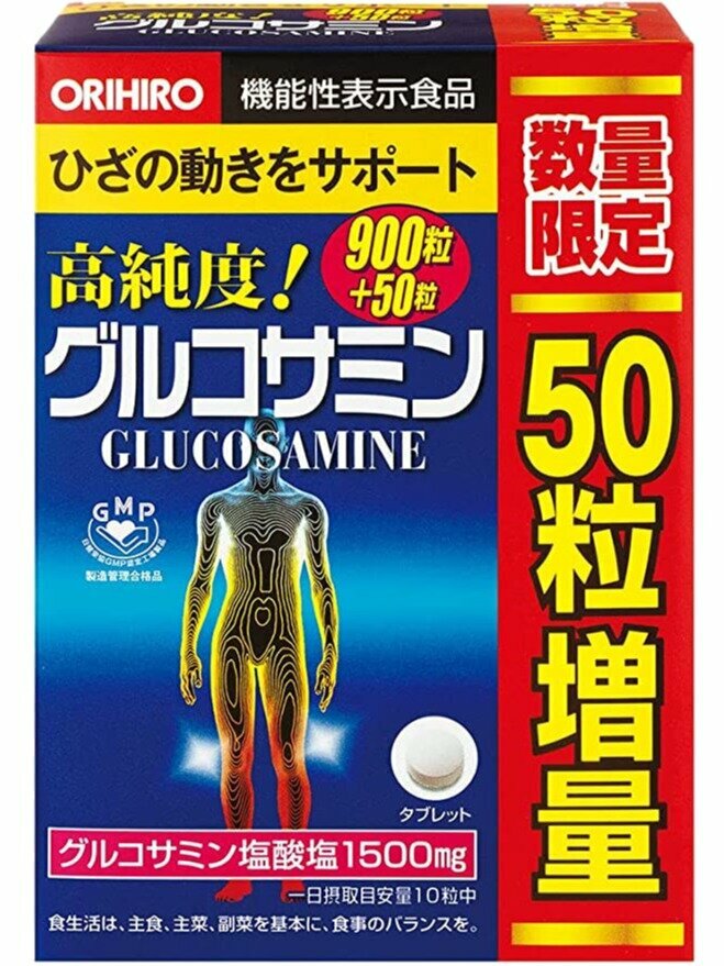 Глюкозамин хондроитин Orihiro Глюкозамин с хондроитином и витаминами 950 таблеток