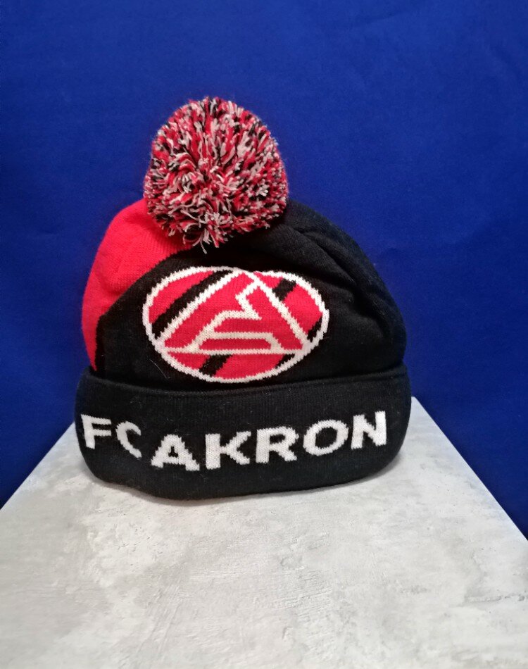 Акрон футбол шапка зимняя фк футбольного клуба AKRON (Тольятти) чёрно-красная
