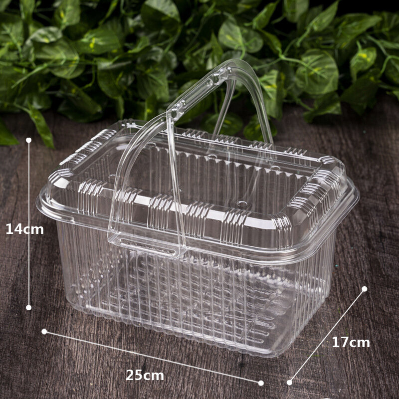 Интернет-знаменитость, ручная коробка для фруктов, одноразовая прозрачная корзина для клубники, упаковочная коробка для винограда, зимнего мармелада, <11> штук