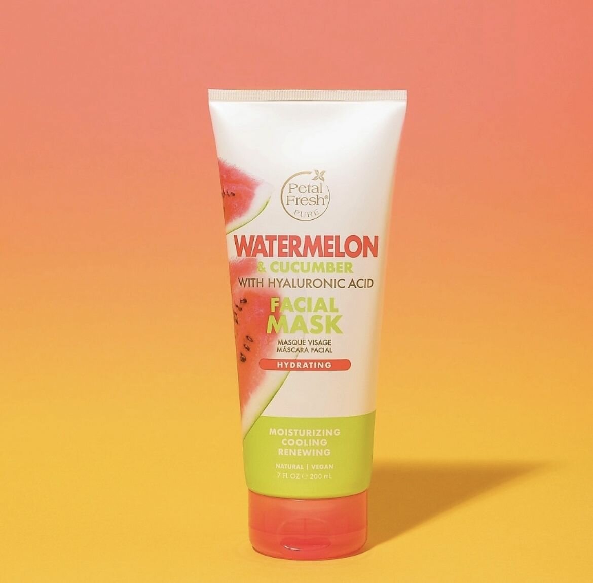 PETAL FRESH Маска для лица увлажняющая с экстрактом арбуза и огурца