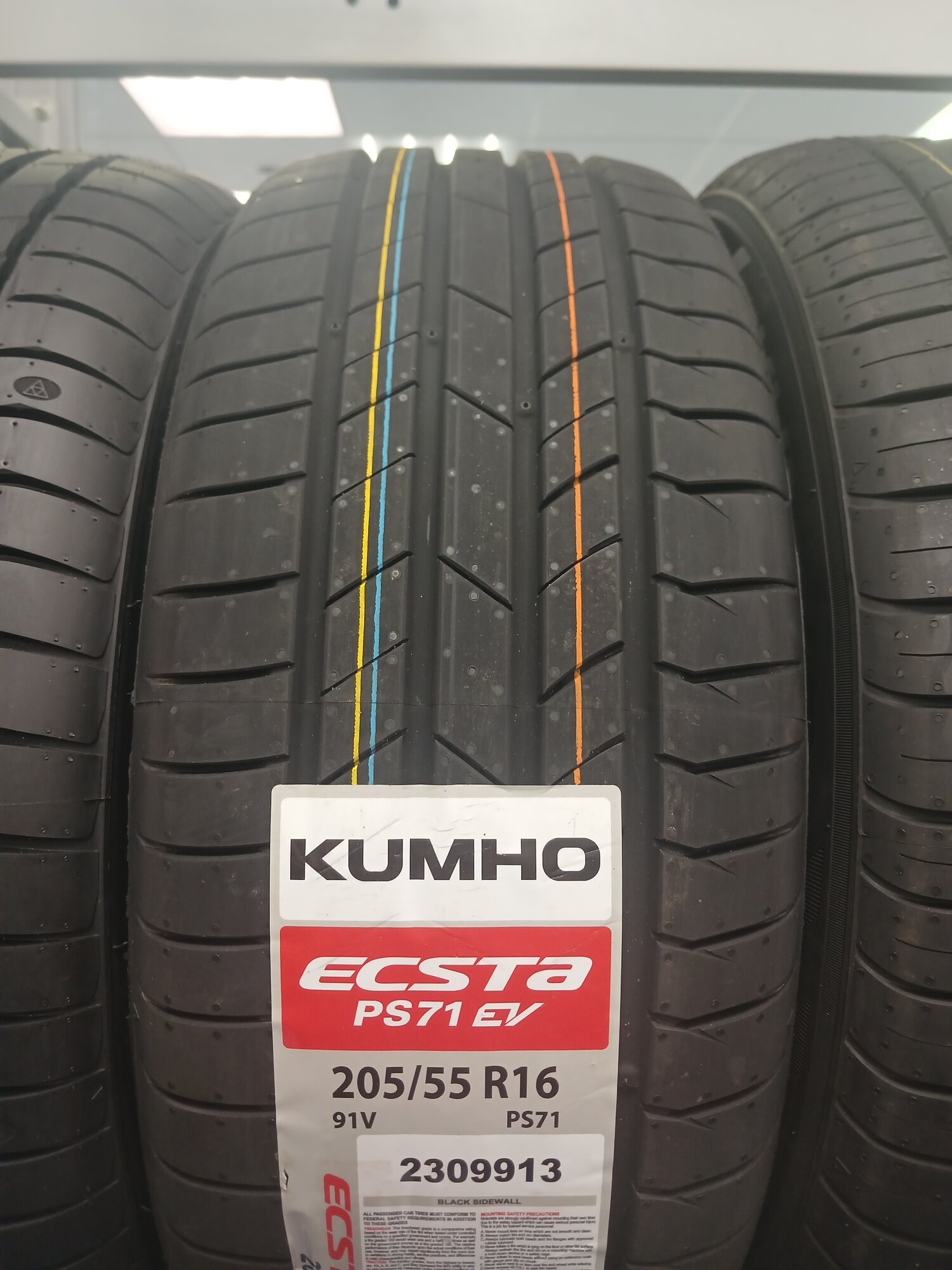 Летние шины 205/55R16 Kumho Ecsta PS71 91V Корея ( 2025 год )