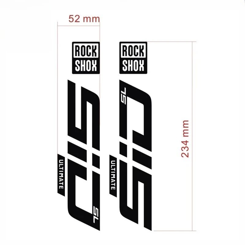 Rockshox SID SL Ultimate черные наклейки — фото 1