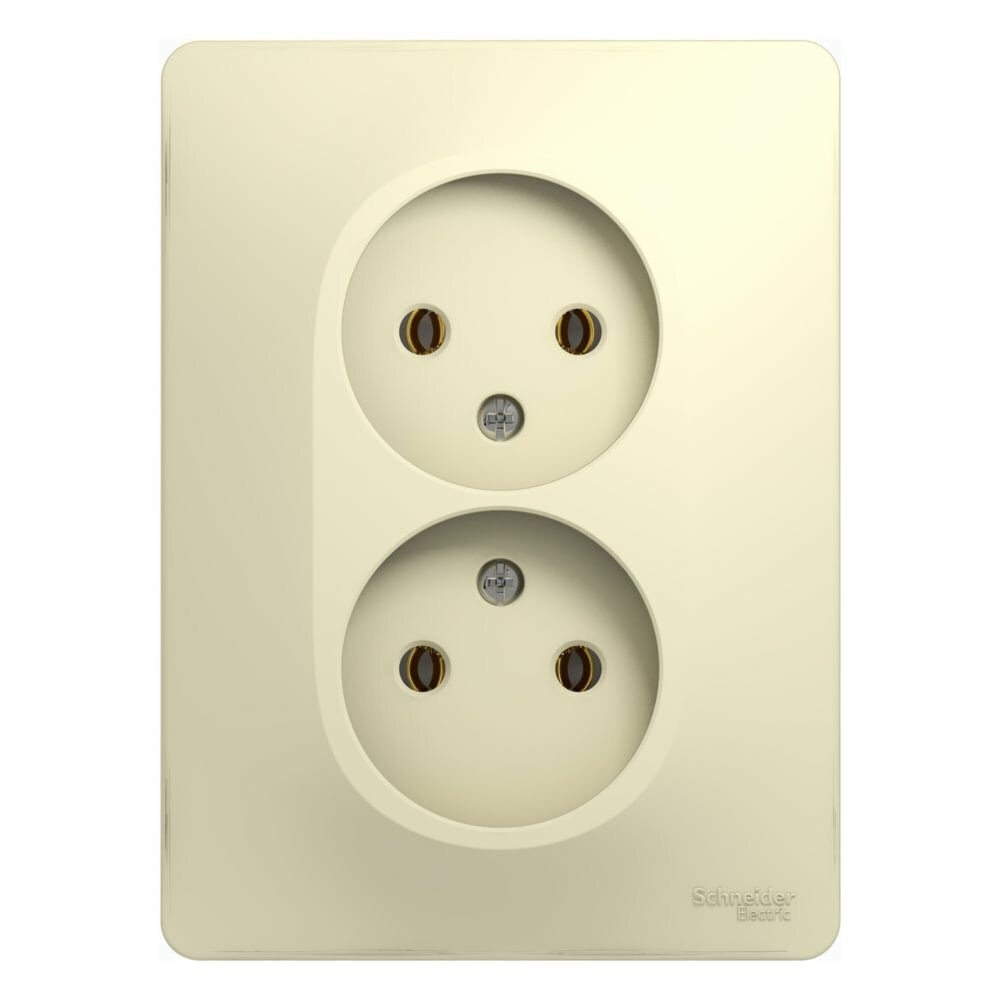 Двухместная розетка Systeme Electric GLOSSA