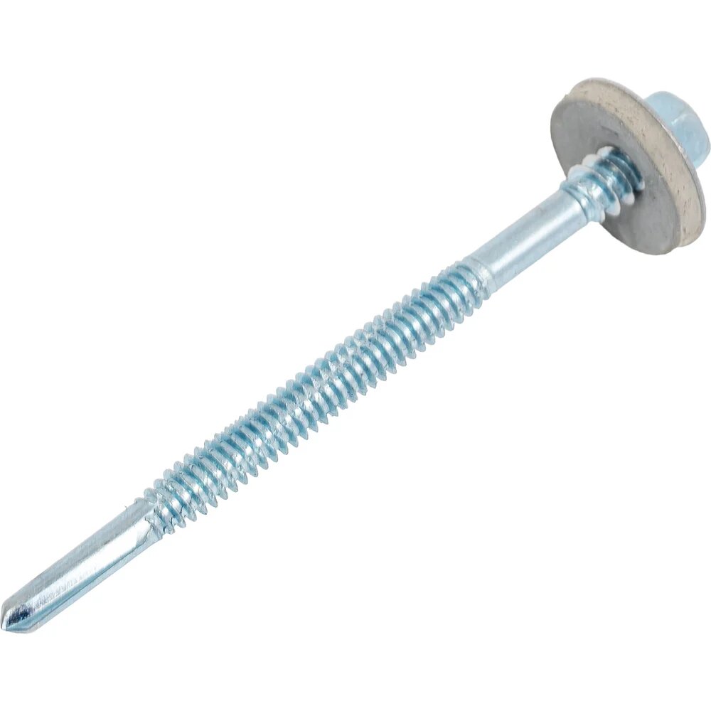 Саморез для сендвич-панелей креп-комп 6,3/5,5х75, 50 шт. сспк75мф, оцинкованный стальной саморез с шестигранным шлицем