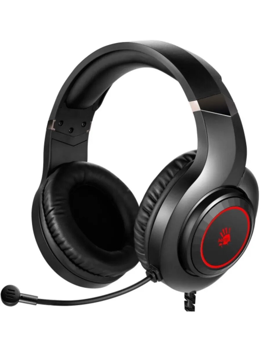 Наушники с микрофоном Bloody G220 черный 2м мониторные