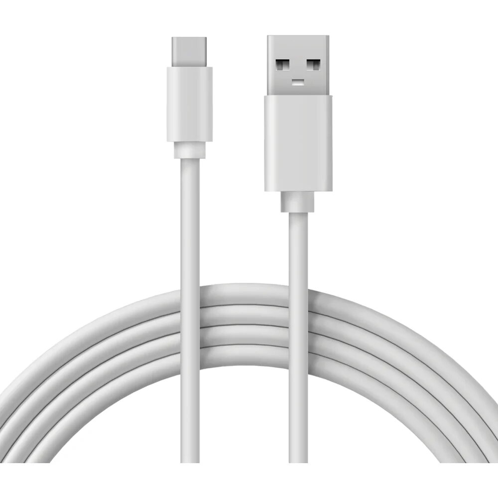Кабель REXANT USB-A – Type-C, 3A, 2м, ПВХ, белый 18-1882