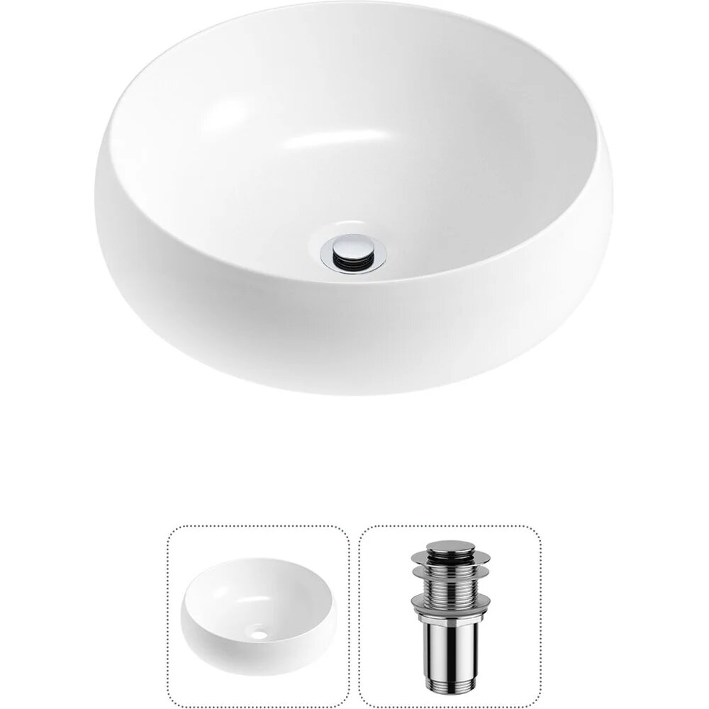 Комплект Wellsee 2 в 1 Lavinia Boho Bathroom Sink накладная раковина 40x40 см 20215047R