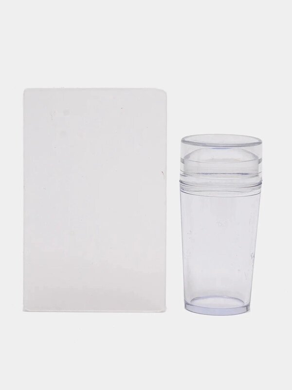 Набор для дизайна ногтей, силиконовый прозрачный штамп для стемпинга с карточкой скрапером