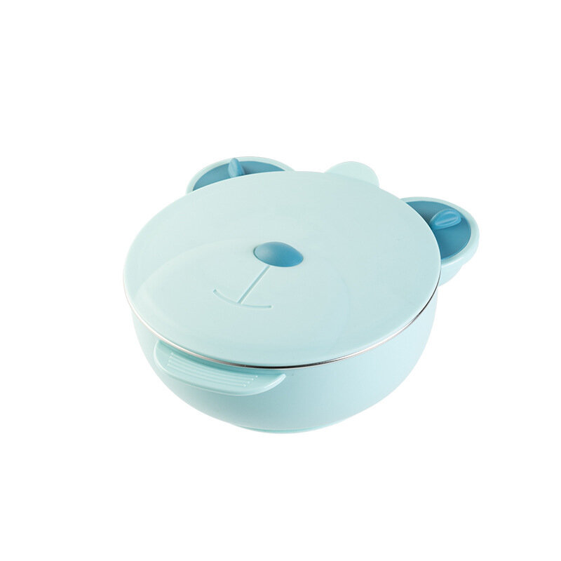 Детская обеденная тарелка из нержавеющей стали, детская тарелка с присоской, водонепроницаемая изолированная миска, разделенная тарелка для детей, набор посуды для детского питания