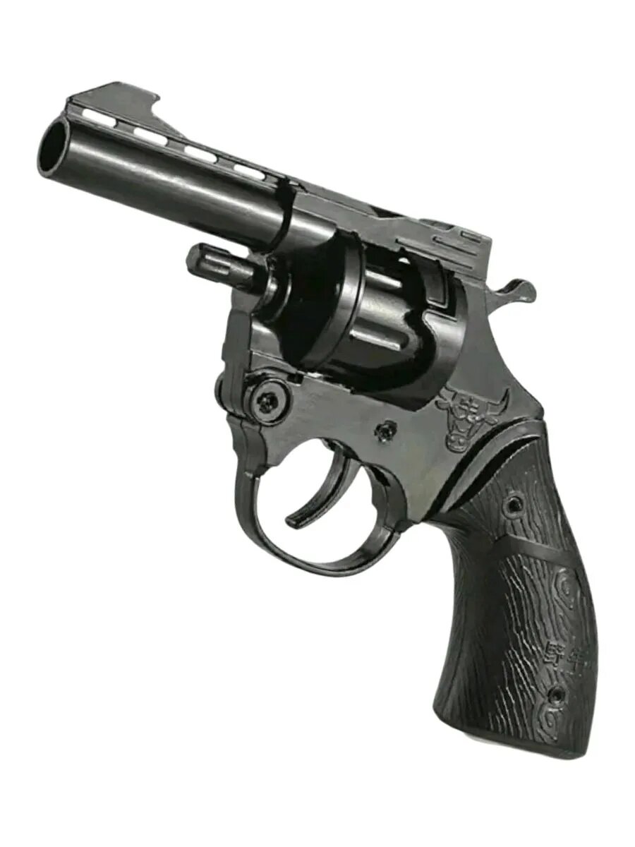 Револьвер металлический, пугач, черный