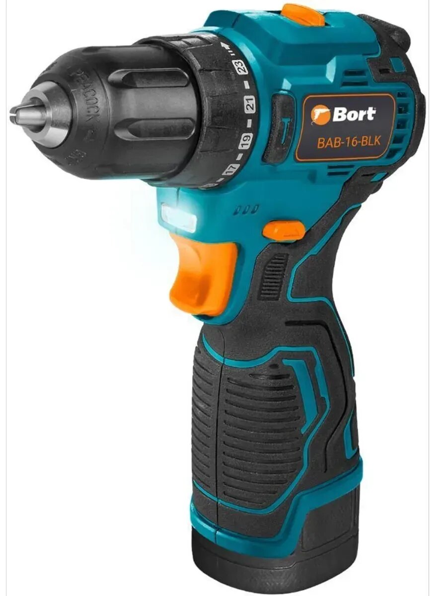 Дрель-шуруповерт аккумуляторная BAB-16-BLK (2 АКБ + ЗУ)