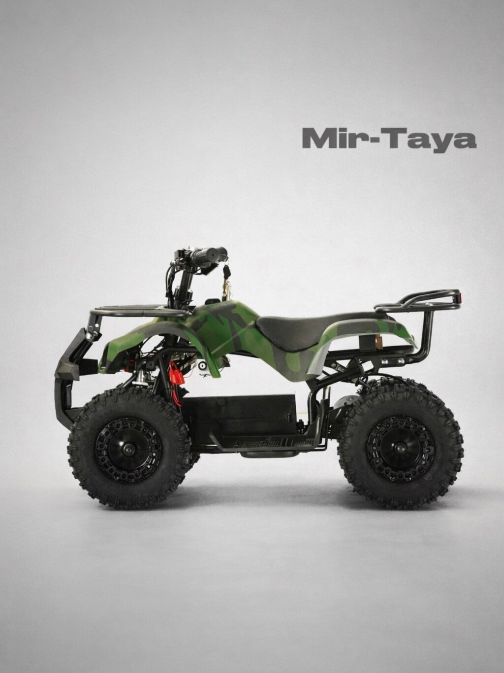 Детский электроквадроцикл RiverToys "ANRI", зеленый камуфляж, скорость до 20км/ч