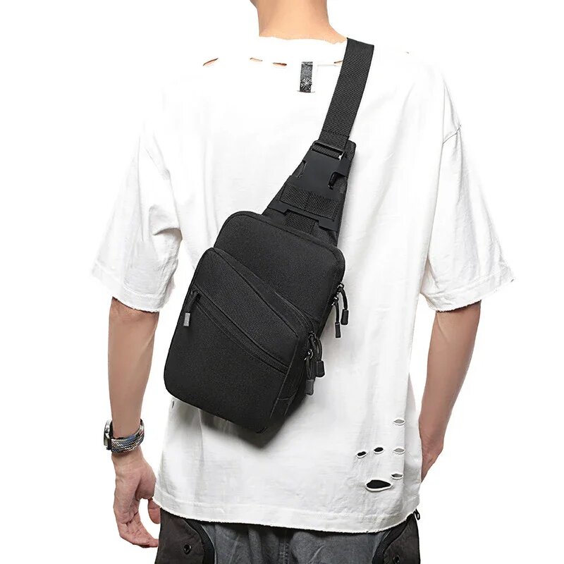 Тактическая нагрудная сумка Weixier черная