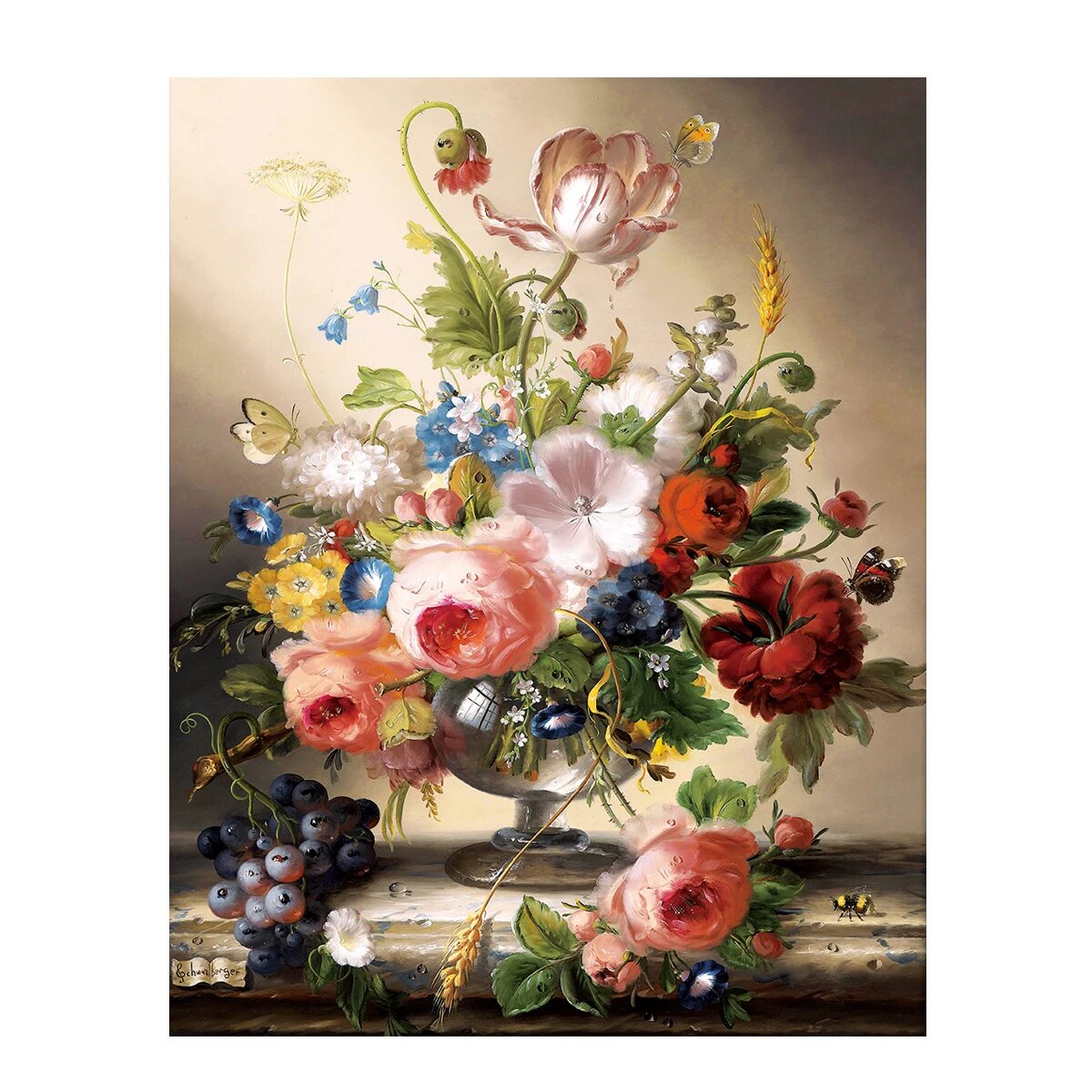 Набор для вышивки крестом "Цветочный букет", 11CT 49x61cm
