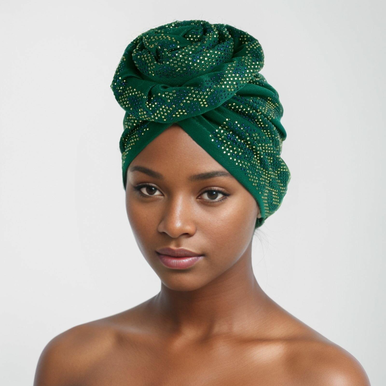 DIY Кепка Тюрбан Атлас Цветок Африка Модный