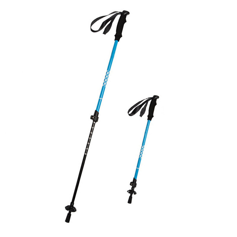 Детская походная палка для улицы, телескопическая из авиационного алюминиевого сплава, двухсекционная, противоскользящая экипировка для мужчин и женщин
