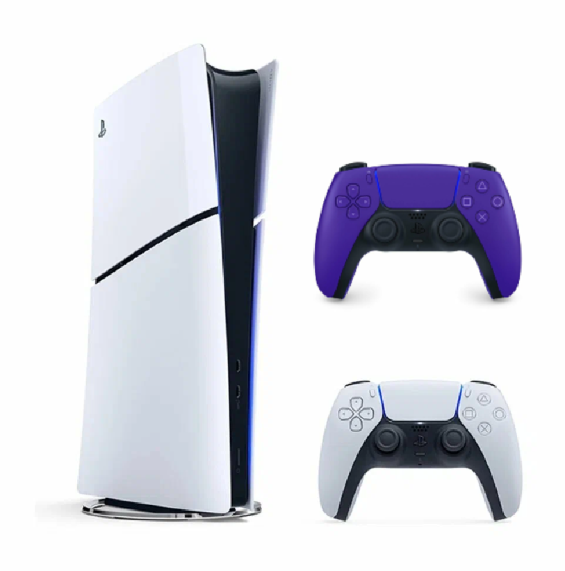 Игровая приставка Sony PlayStation 5 Slim, 1ТВ Digital Edition, PS5 Slim (+1 фиолетовый геймпад)