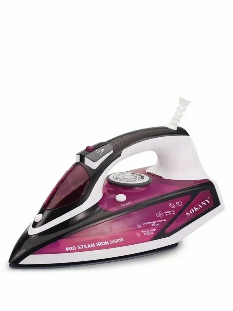 Паровой утюг EI-8888 мощностью 2400 Вт с алюминиевой подошвой, паровым ударом и самоочисткой
