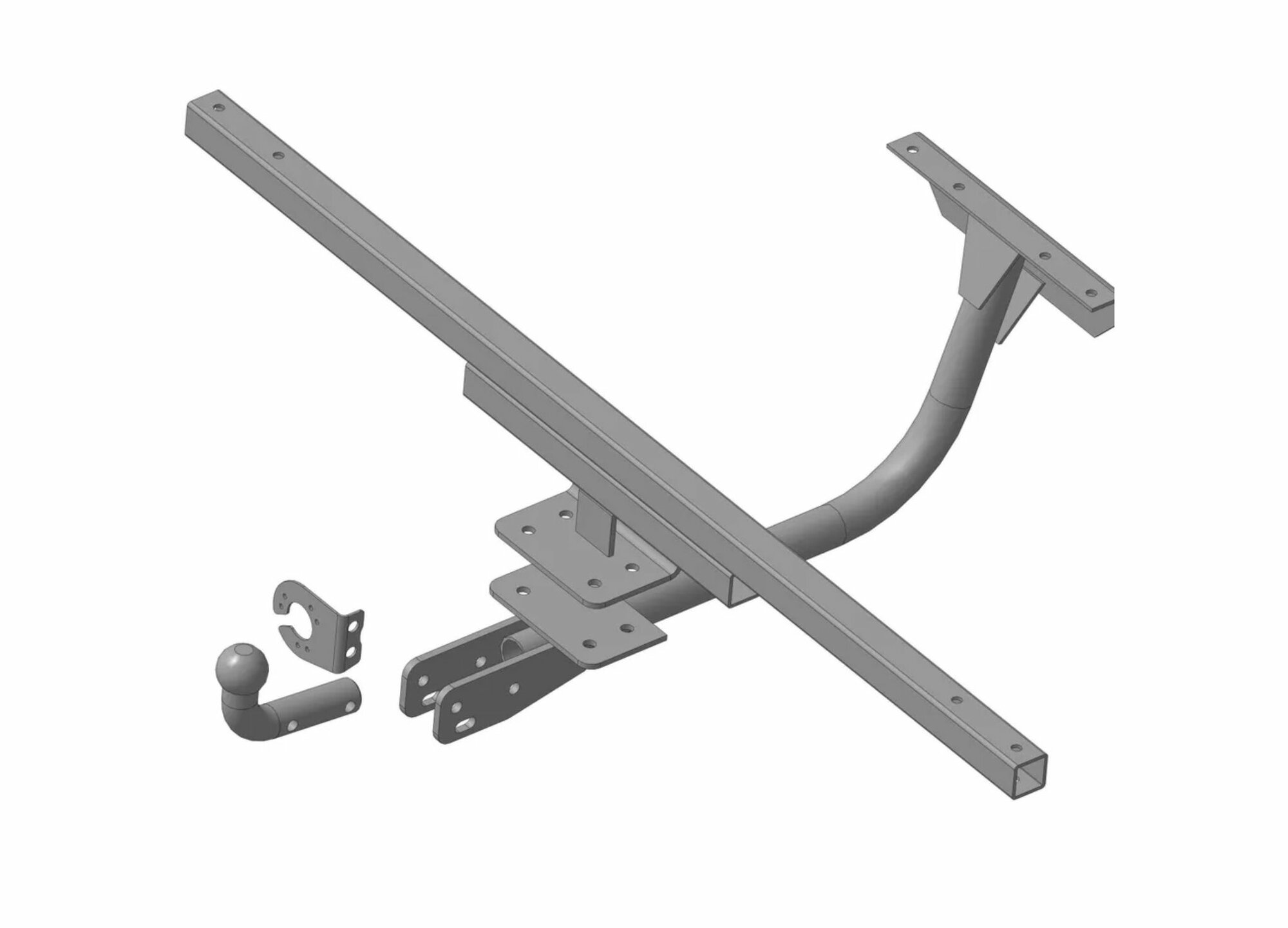 Фаркоп для ВАЗ 2121, Лада 4x4 Урбан 2014-201 без снятия и подрезки бампера. Тип шара: A. Нагрузки: 930/50 кг, масса фаркопа 21,6 кг (без электрики в комплекте) - 2030 Трейлер
